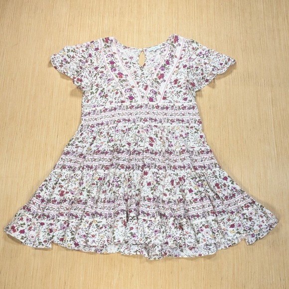 Patrons of Peace | Dresses | Patrons Of Peace Dress Mini Floral Tiered ...